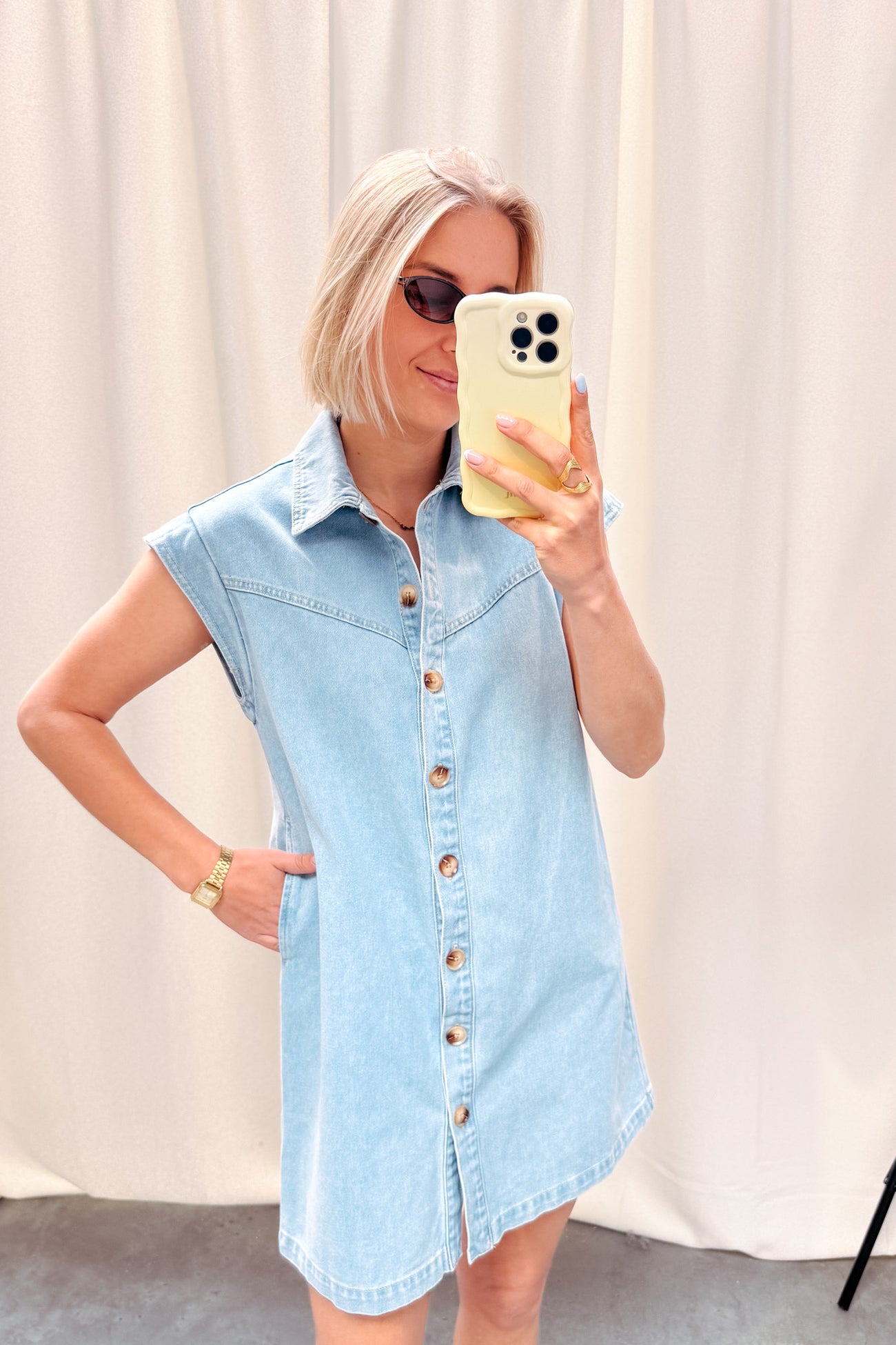 DAKOTA DENIM DRESS - BLUE – By Lenz